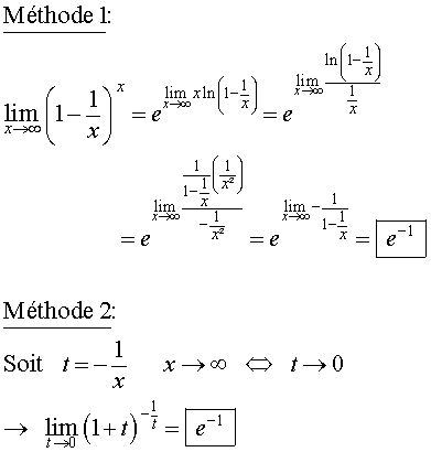 Exercice 3 :Calcul de limite